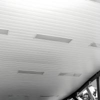 China Powder Coated Aluminum Slat Strip False Ceiling 100mm Width Heat Insulation for Office Building for sale
