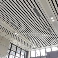 China Custom Aluminum Suspended Slat Strip False Ceiling 100mm Width for Hallway Interior Decoration for sale