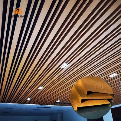 China Aluminum Strip Linear Ceiling 100mm Width Suspended Profile Ceiling System for sale