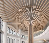 China Aluminum Open Cell Grid Ceiling 30x100mm U-Shaped Strip Waterproof False Ceiling for sale