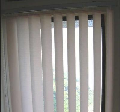 China 89mm and 127mm sunscreen fabric vertican blinds for windows with aluminum headrail for sale