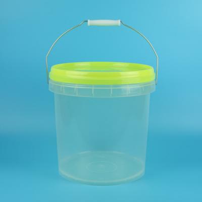 China High Transparent Food Grade Square Plastic Bucket 10L 5L for sale
