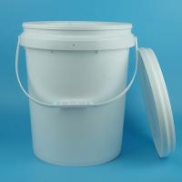 China 19kg Round Plastic Drum with Handle and Lid for Paint PP HDPE 28x25.5x36.5cm for sale