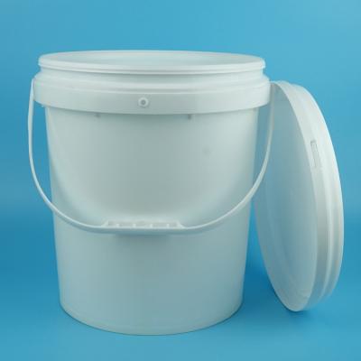 China 17 Liter Butter Plastic Packaging Bucket with Lid and Handle PP HDPE Food Grade for sale