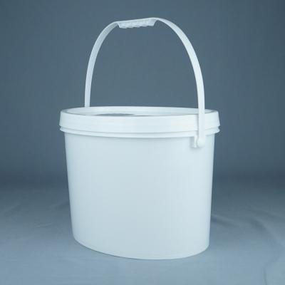 China 20 Liter Oval Plastic Bucket with Lid and Handle - 37.5x29x28.5cm PP/HDPE Industrial Container for sale
