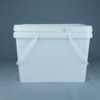 China 20kg Square Plastic Bucket Customized For Anti Stone Paint for sale