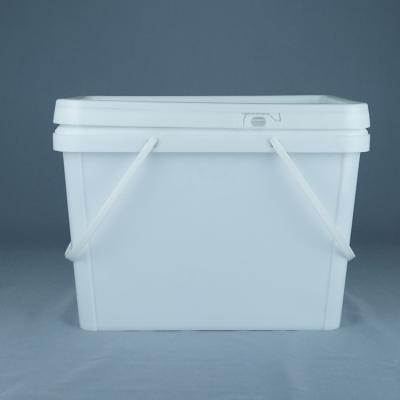 China 20kg Square Plastic Bucket Customized For Anti Stone Paint for sale