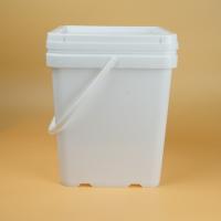China 16.5L Food Grade Plastic Packaging Square Bucket With Lid And Handle for sale