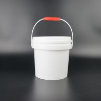 China 4L Round Plastic Pail Reusable Storage Container with Seal Lid for Food Paint Chemical for sale