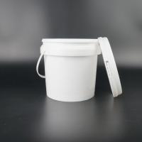 China 4L Round Plastic Pail Reusable Storage Container with Seal Lid for Food Paint Chemical for sale