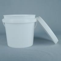 China 5L Food Grade Round Plastic Container with Lid and Handle HDPE PP for sale