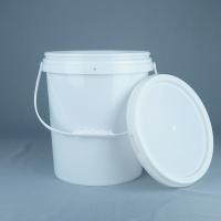 China 15kg Paint Round Plastic Packaging Container with Lid and Handle PP 15L for sale