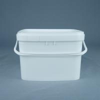 China 3kg Ice Cream Packaging Square Plastic Bucket Food Grade for sale