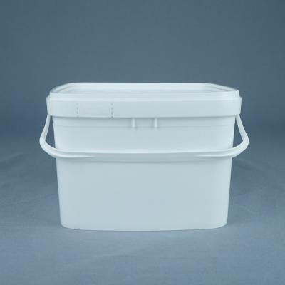 China 3kg Ice Cream Packaging Square Plastic Bucket Food Grade for sale