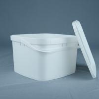 China 3kg Square Plastic Bucket Food Grade PP HDPE Ice Cream Packaging Container 3L for sale