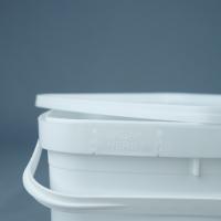 China 3kg Square Plastic Bucket Food Grade PP HDPE Ice Cream Packaging Container 3L for sale
