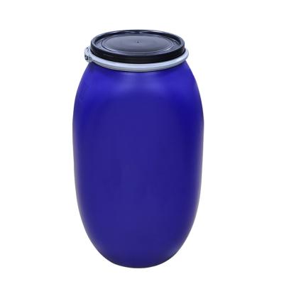 China 125L HDPE Flange Barrel with Large Mouth - 50-200 Kg Capacity, 810×400mm Chemical Storage Container for sale