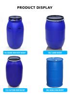 China 30-200L HDPE Thickened Flange Plastic Barrel with Iron Hoop - Chemical Resistant Sealed Drum 160L Capacity for sale