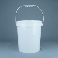 China Customized 15 Liter Paint Plastic Bucket With Lid And Handle for sale