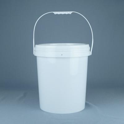 China Customized 15 Liter Paint Plastic Bucket With Lid And Handle for sale