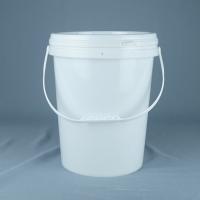 China Custom Logo Round Plastic Bucket 1L-20L ISO9001 FDA Screen Printing Heat Transfer IML for sale
