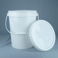 China Custom Logo Round Plastic Bucket With Screen Printing / Heat Transfer / IML Printing for sale