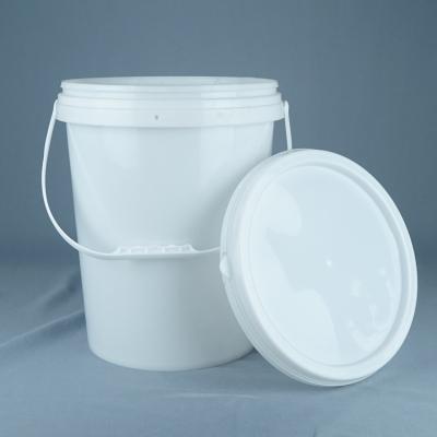 China Custom Logo Round Plastic Bucket With Screen Printing / Heat Transfer / IML Printing for sale