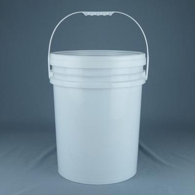 China 20 Liter 5 Gallon Round Plastic Bucket With Lid And Handle for sale