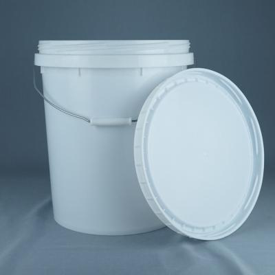 China 30kg Food Grade Plastic Bucket 30L Capacity with Airtight Lid and Handle for sale