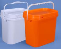 China 100% Virgin PP Square Plastic Bucket 10L Food Grade with Handle for sale