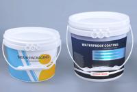 China Jieming 5L Plastic Paint Bucket 30cm UV Resistant with Lid and Pouring Spout for sale