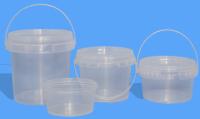 China Clear Customizable Plastic Bucket 1L-20L Durable Transparent Pail for Food Storage for sale