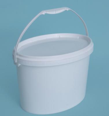 China Jieming Oval Plastic Bucket 5L 10L 20L PP HDPE Food Grade Customizable for sale