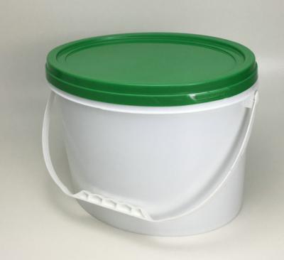 China Jieming Food Grade Oval Plastic Bucket 5L 10L 20L with IML Thermal Transfer Screen Printing for sale