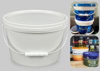 China Custom Oval Plastic Bucket 5L/10L/20L Capacity PP/HDPE Food Grade with IML Printing Options for sale