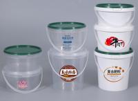 China Clear Plastic Bucket Container Smooth Surface Customizable 1000ml Capacity for Food Storage for sale