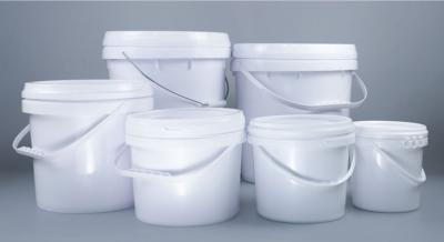 China Jieming Plastic Oil Bucket 20kg Leakproof Heat Resistant Round Container with Lid for sale