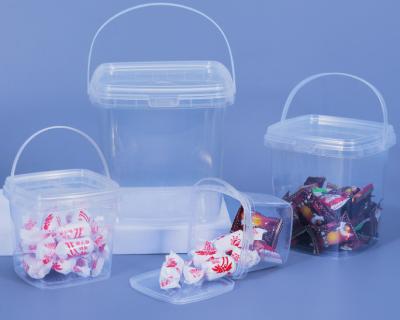 China Translucent Plastic Pail With Printing IML / Thermal Transfer / Screen Printing for sale