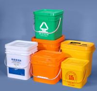 China 1.2 Kg Square Plastic Pail for Paint White or Other Color for sale