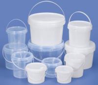 China Customized Logo Clear Plastic Bucket for Food for sale