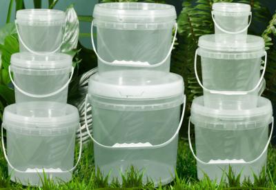 China Clear Plastic Bucket Container Smooth Surface Customizable 1000ml Capacity for Food Storage for sale