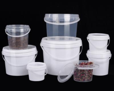 China Food Grade HDPE Plastic Bucket 0.2L-20L with Lid and Handle for Storage for sale