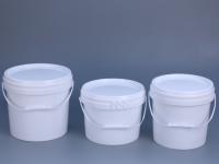 China Reusable Food Grade White Buckets 1-5L BPA Free Round Storage Pails for sale