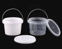 China Jieming Transparent Plastic Bucket 1L to 5L SGS FDA Certified Clear Storage Container for sale