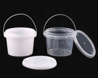 China Jieming Transparent Plastic Bucket 1L to 5L SGS FDA Certified Clear Storage Container for sale