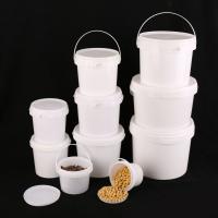China Jieming Plastic Food Bucket 0.2L-20L Food Grade PP/HDPE Reusable Container with Lid and Handle for sale