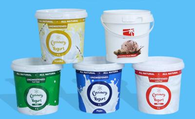 China Jieming Plastic Food Bucket 0.2L-20L Food Grade Storage with Lid and Handle for sale