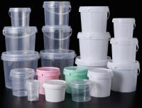 China Plastic Food Bucket with Lid 0.2L-20L PP HDPE Food Grade Storage Bucket Customizable Logo for sale