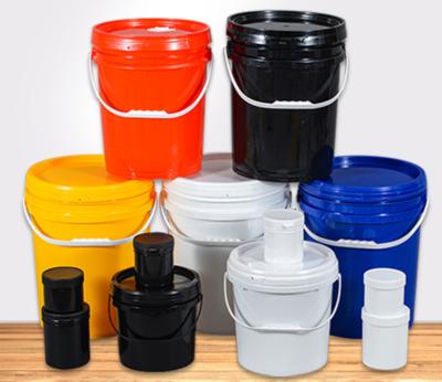 China Jieming Plastic Food Bucket 0.2L-20L Food Grade Storage with Lid and Handle for sale