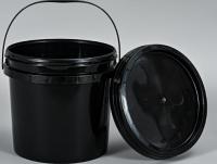 China 0.8-1.5mm Thickness Round Plastic Bucket with Plastic or Metal Handle Custom Logo for sale